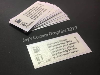 THANAS | CITI Golf Fuel information sticker supplied by JAY'S CUSTOM ...